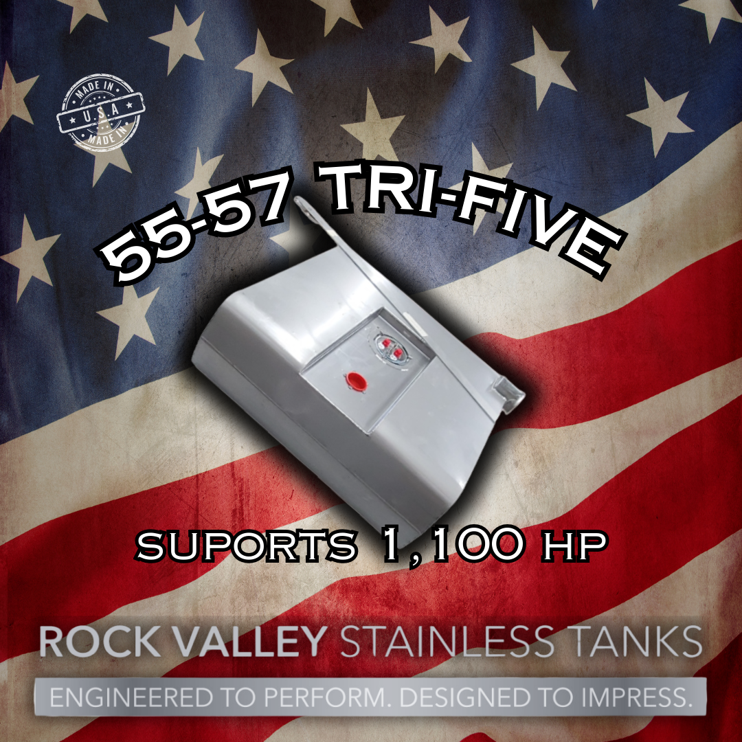 55-57 Chevy Tri-Five (22Gal) EFI Stainless Gas Tank – Rock Valley ...