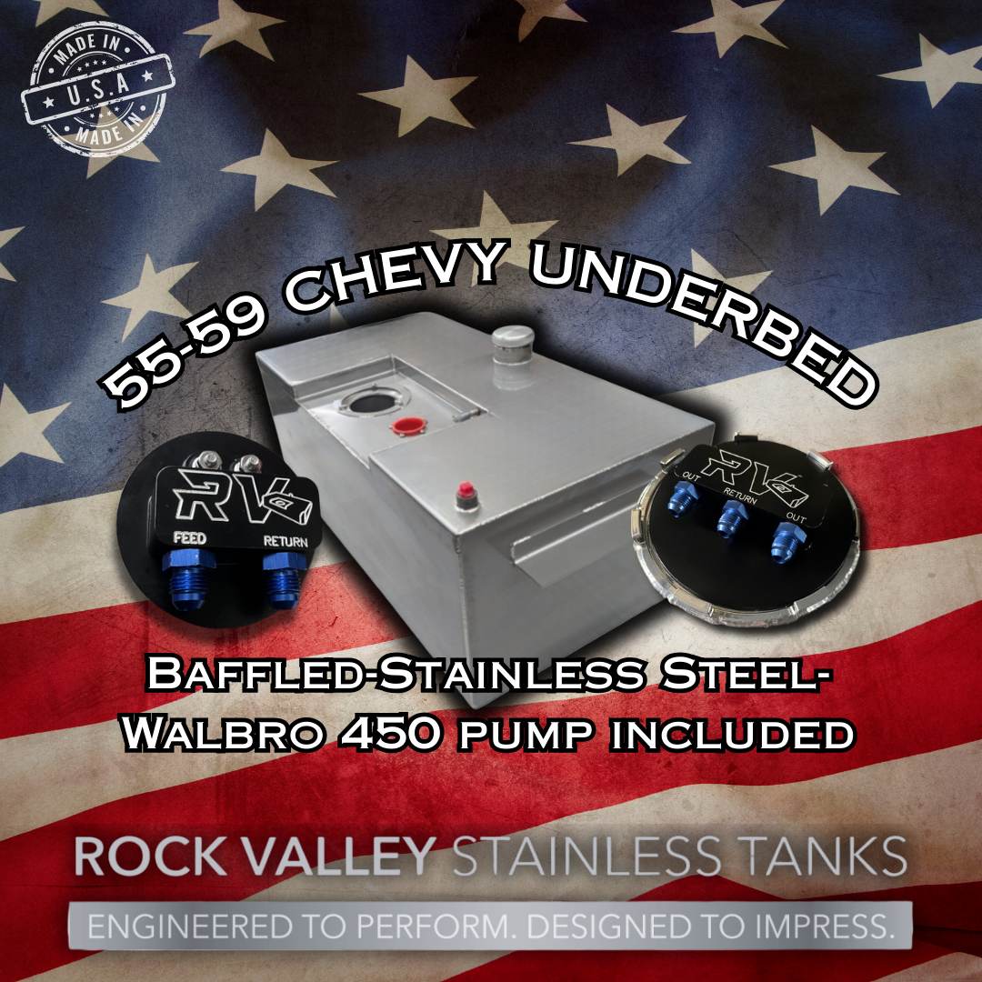 55-59 Chevy Underbed 20 Gallon EFI Stainless Tank – Rock Valley ...